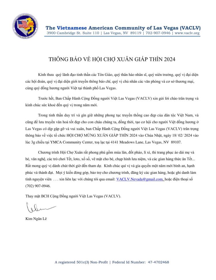 Invitation Letter for Tet 2024 (ENG & VN) – VACLV